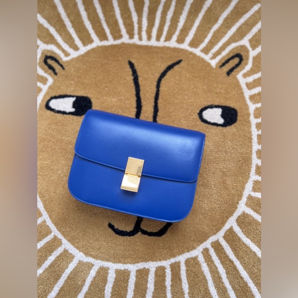 Celine | Bags | Celine Box Medium Flap Bag In Blue | Poshmark